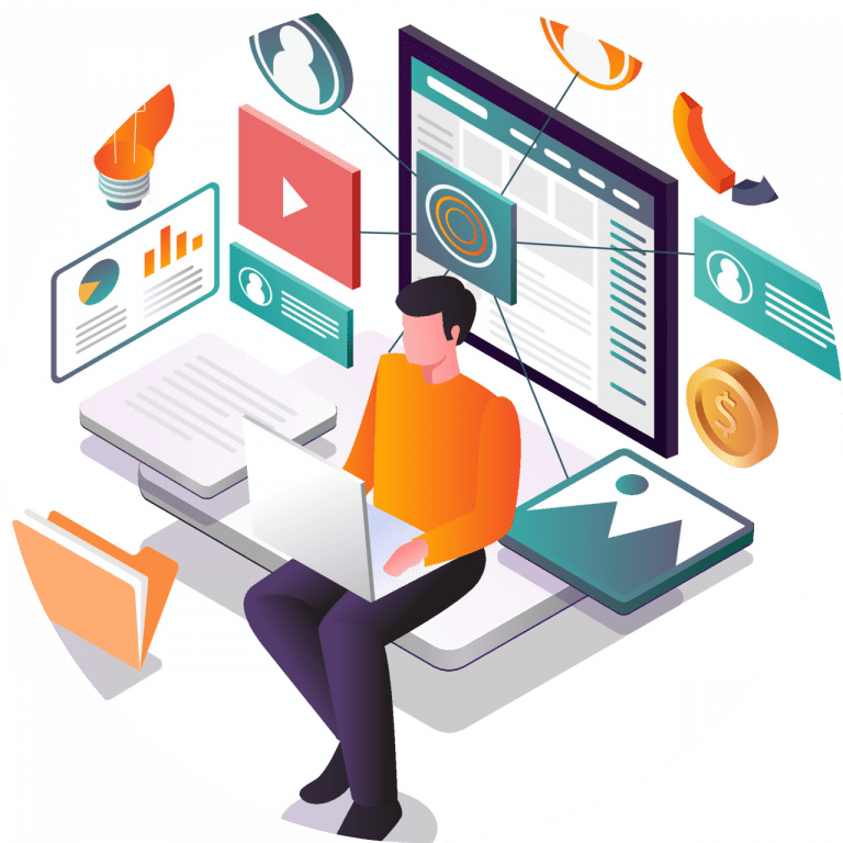 digital-transformation-of-social-media-and-marketing-free-vector ...